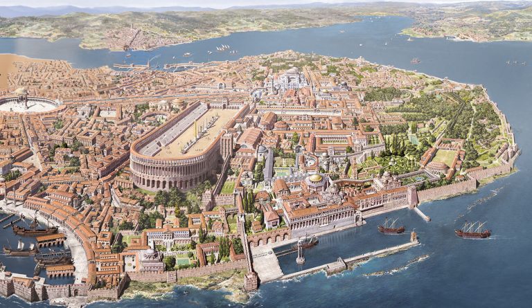Constantinople Map: Ancient Byzantine Empire | Wondering Maps