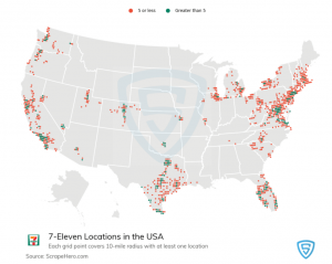 U.S. 7-Eleven Locations Map | Wondering Maps
