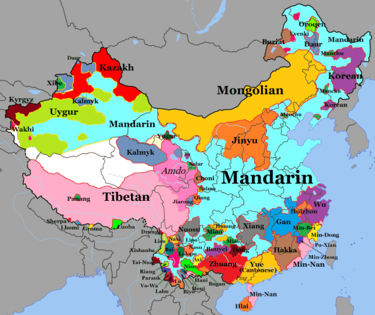 Language Map of China | Wondering Maps