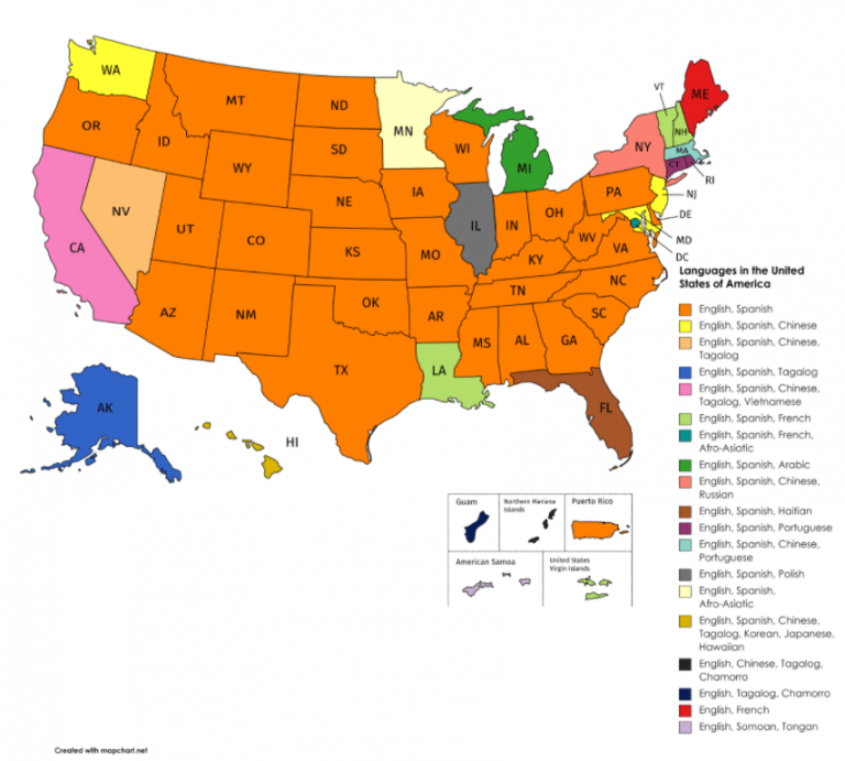 U S Spoken Languages Map Wondering Maps