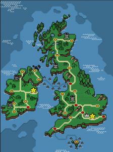 British Isles Map: Super Mario World Style UK | Wondering Maps